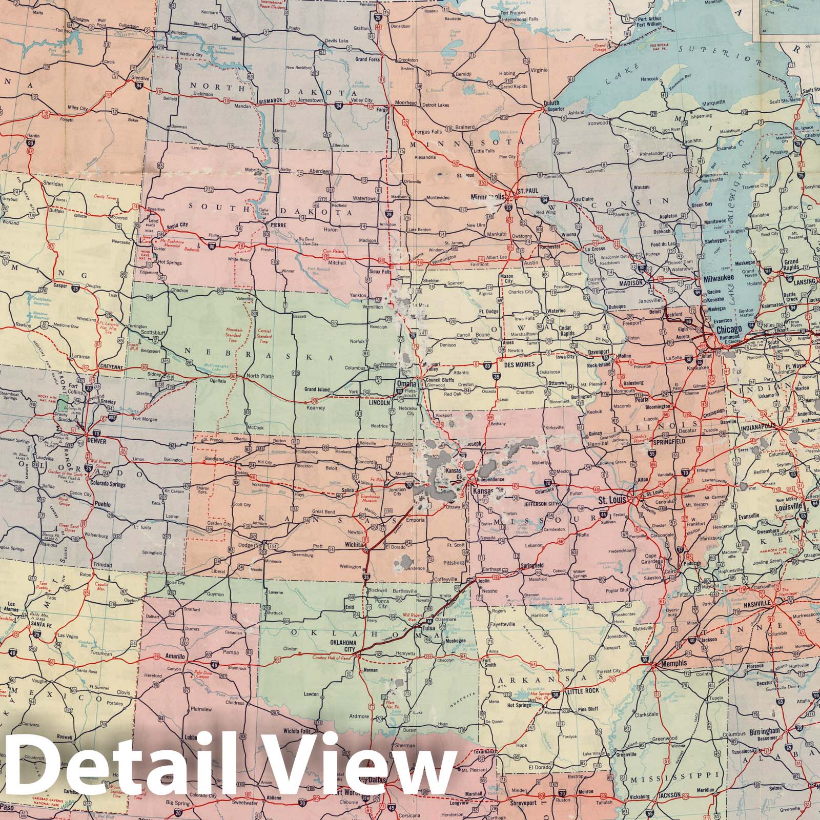 Historic Wall Map : Pocket Map, The United States Trip Planner 1962 ...
