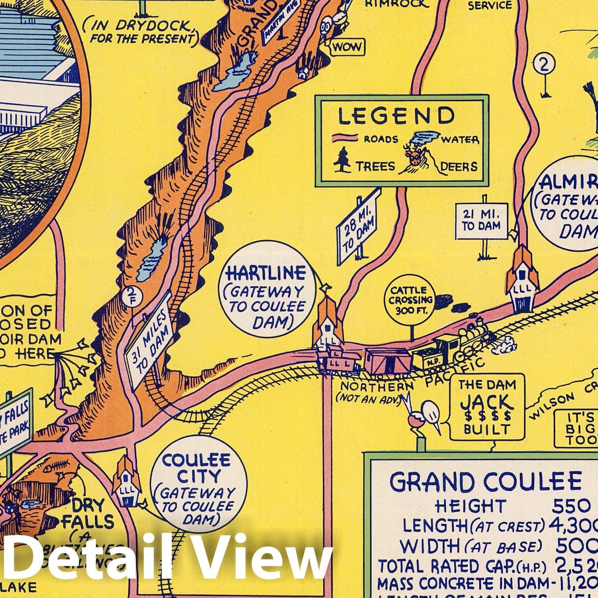 Grand Coulee Dam Map