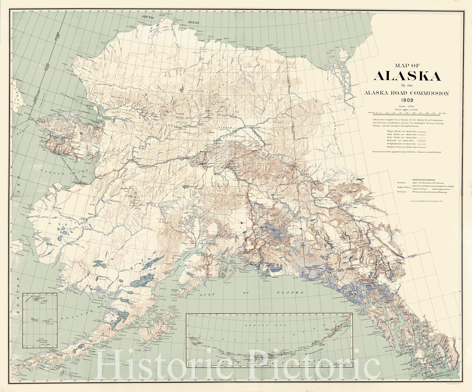 Historic Map : Composite: Map of Alaska By the Alaska Road Commission ...