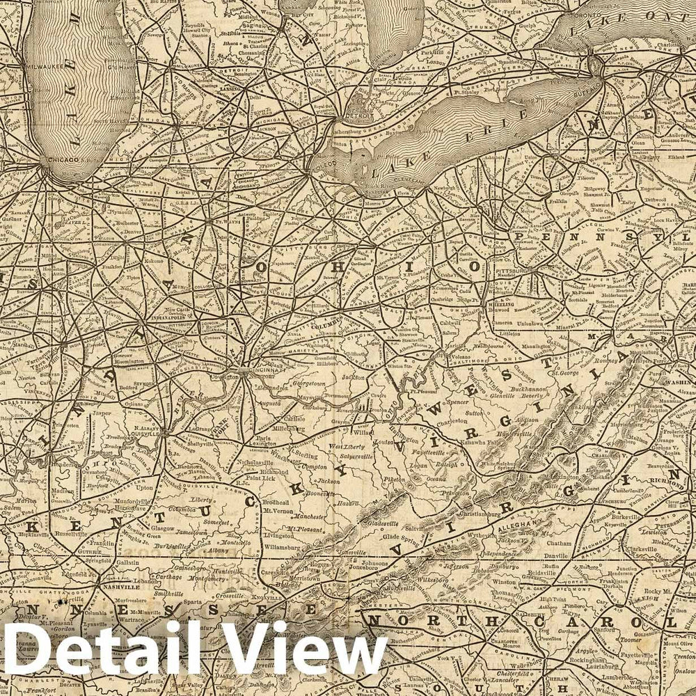 Historic Map : Rand McNally & Co.'s new railway guide map, 1873 - Vint – Historic Pictoric