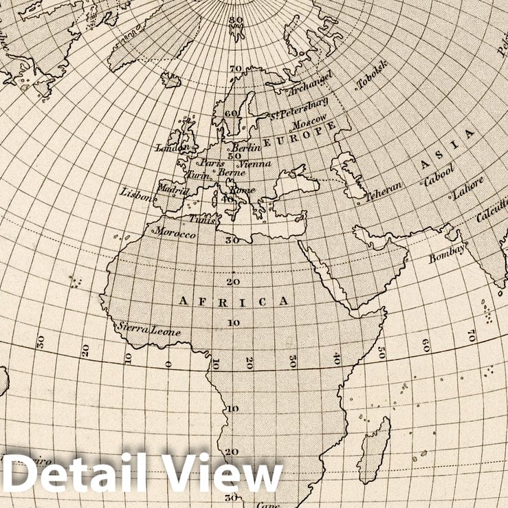 Historic Map : Survey Book, Geometrical projection of two third of the ...
