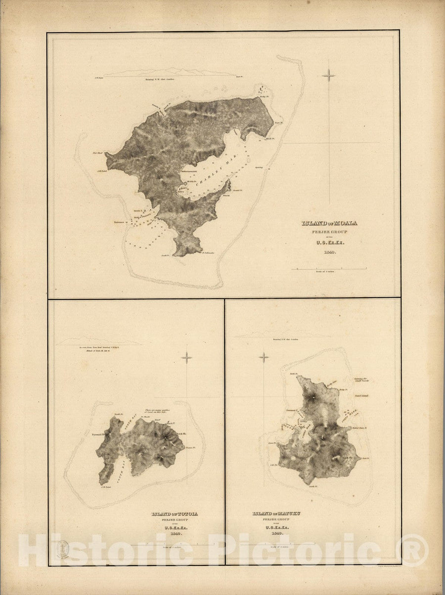 Historic Map : Fiji, Island of (Keteira), Island of Totoia (Totoya),Is ...