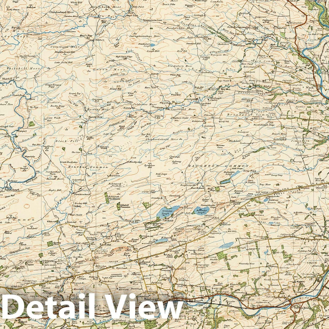 Historic Map : Sheet 6. Hexham. 1921 - Vintage Wall Art – Historic Pictoric