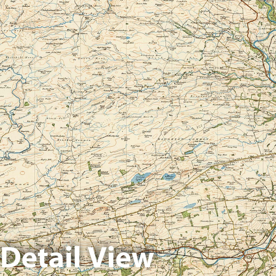 Historic Map : Sheet 6. Hexham. 1921 - Vintage Wall Art – Historic Pictoric