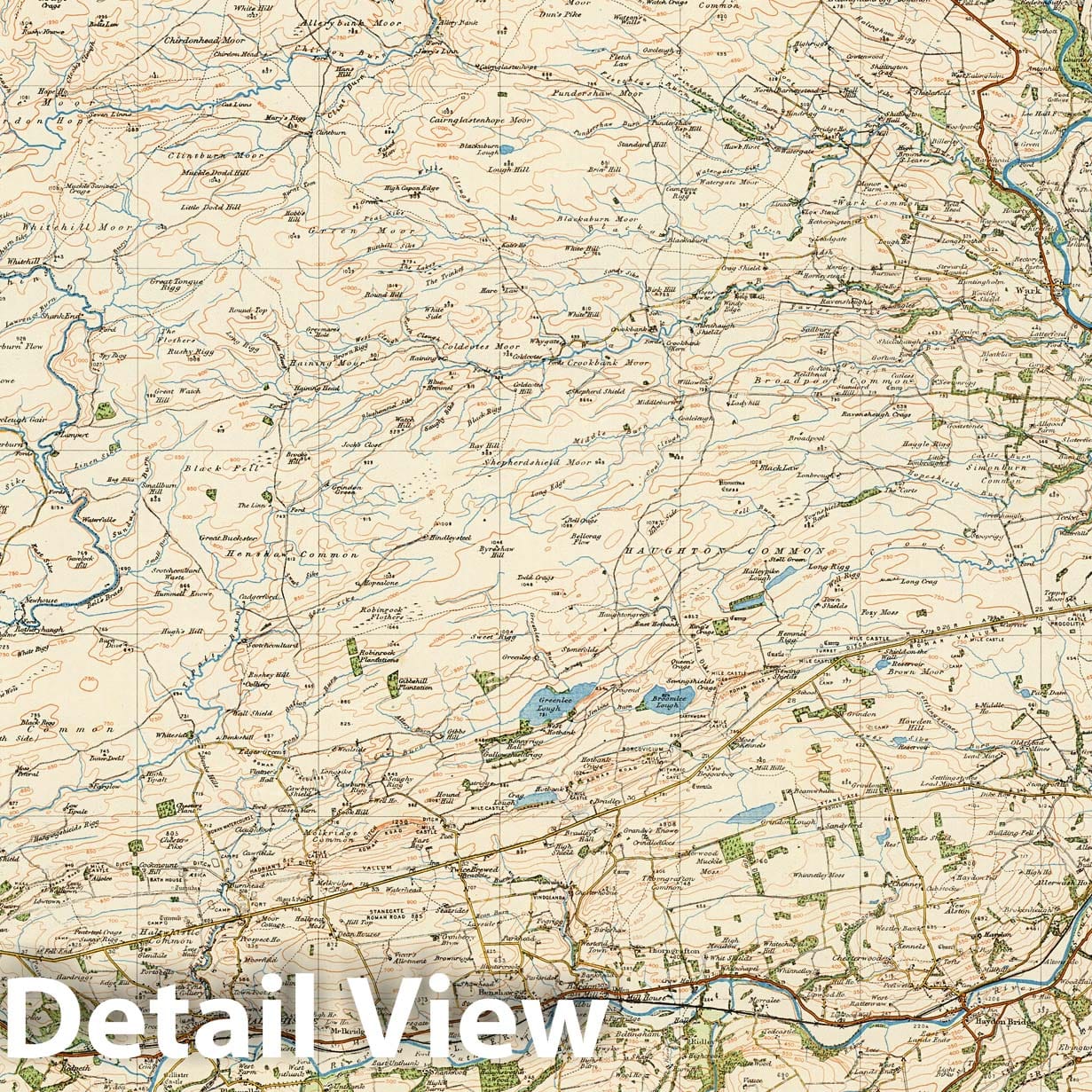 Historic Map : Sheet 6. Hexham. 1921 - Vintage Wall Art – Historic Pictoric