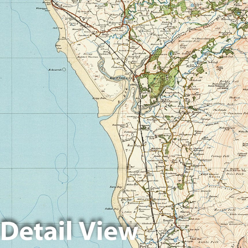 Historic Map : Sheet 18. Wasdale. 1921 - Vintage Wall Art – Historic ...