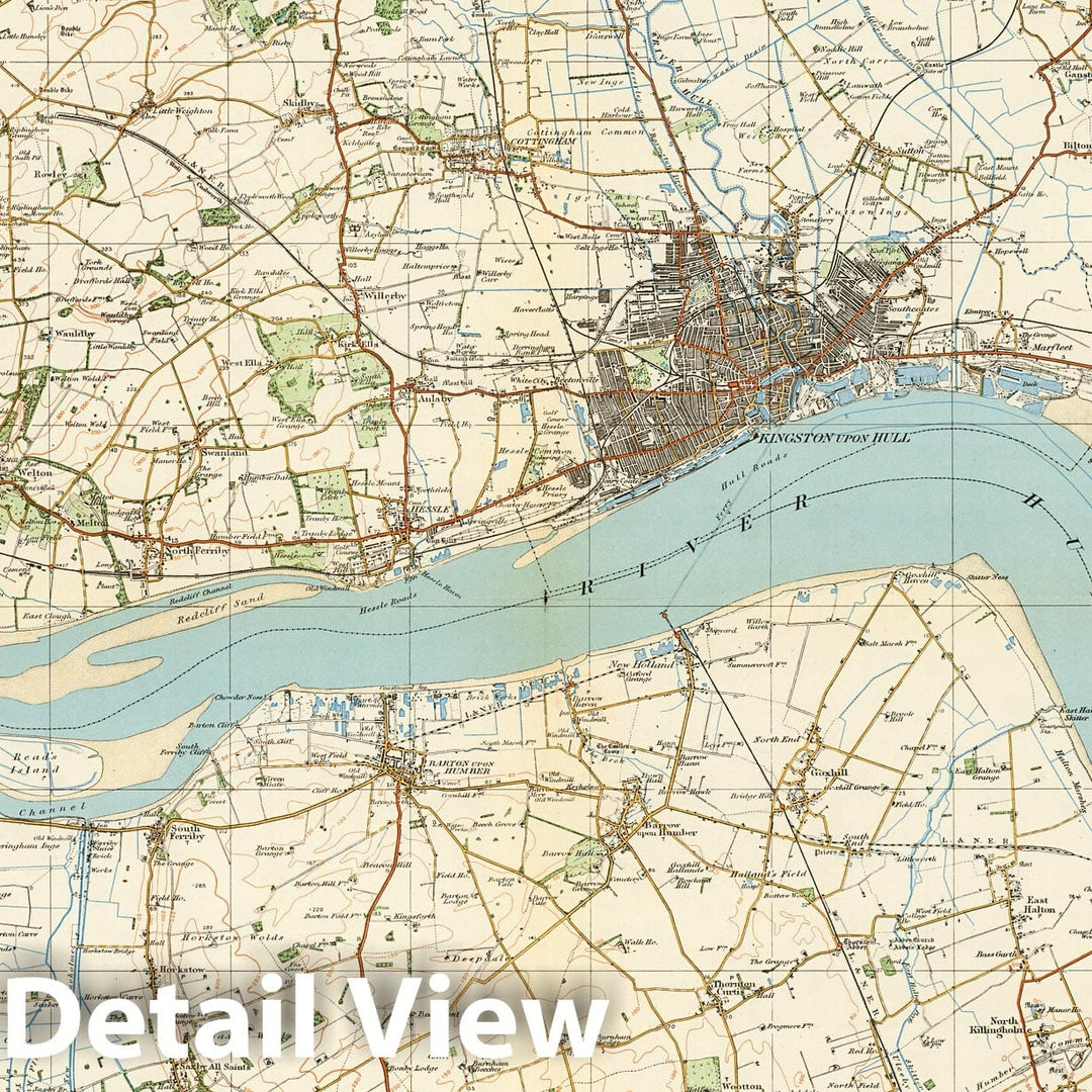 Historic Map : Sheet 33. Hull. 1921 - Vintage Wall Art – Historic Pictoric
