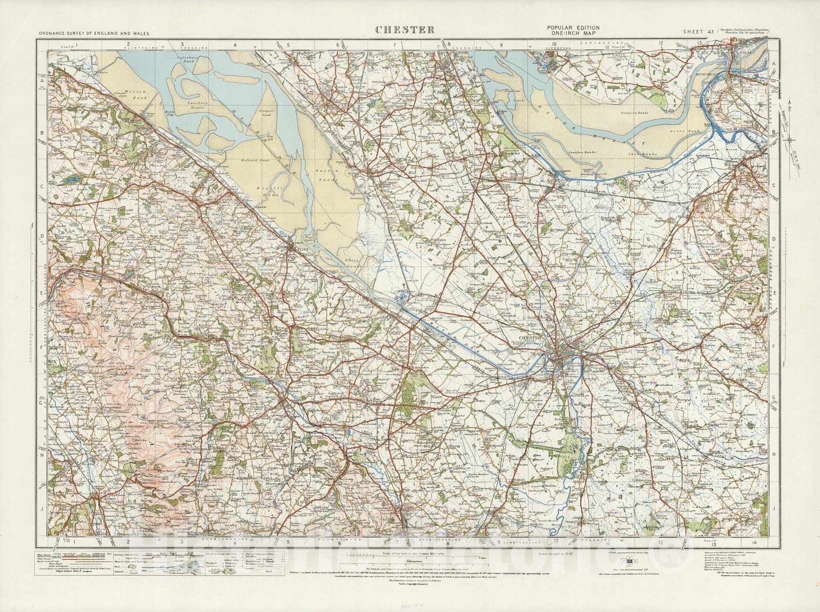 Historic Map : Sheet 43. Chester. 1920 - Vintage Wall Art – Historic ...