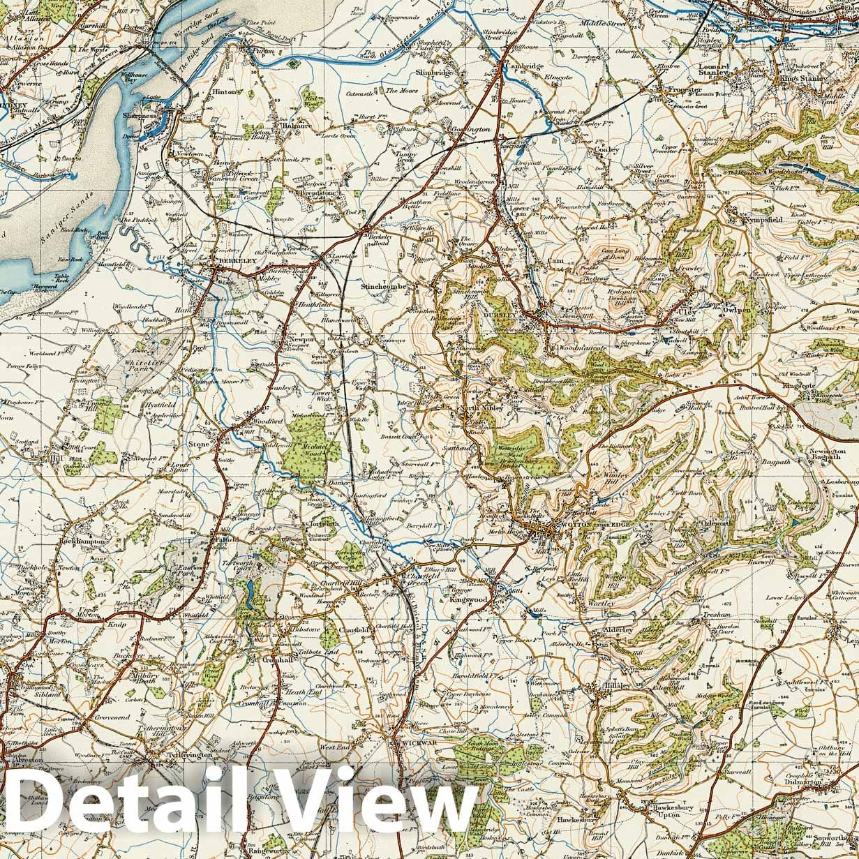 Historic Wall Map : Sheet 103. Stroud & Chepstow. 1913 - Vintage Wall ...