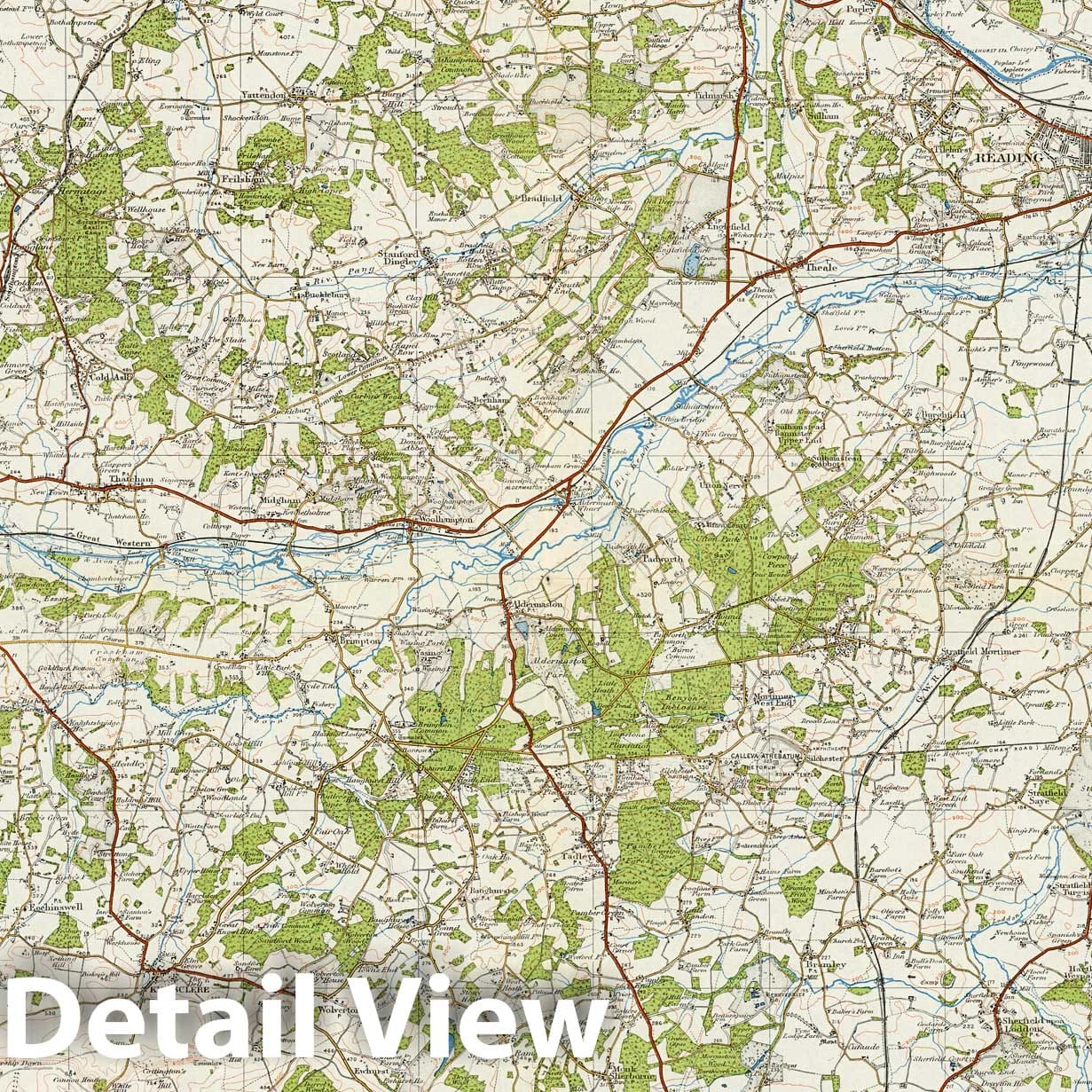 Historic Map : Sheet 113. Reading & Newbury. 1914 - Vintage Wall Art ...