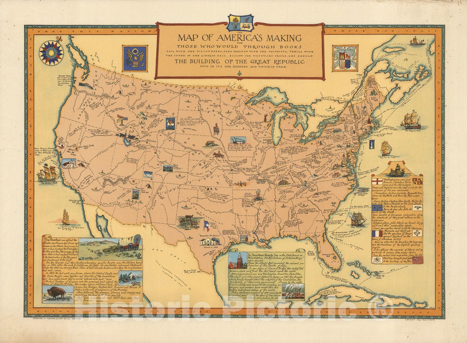 Historic Map : The map of America's making, 1926 - Vintage Wall Art ...