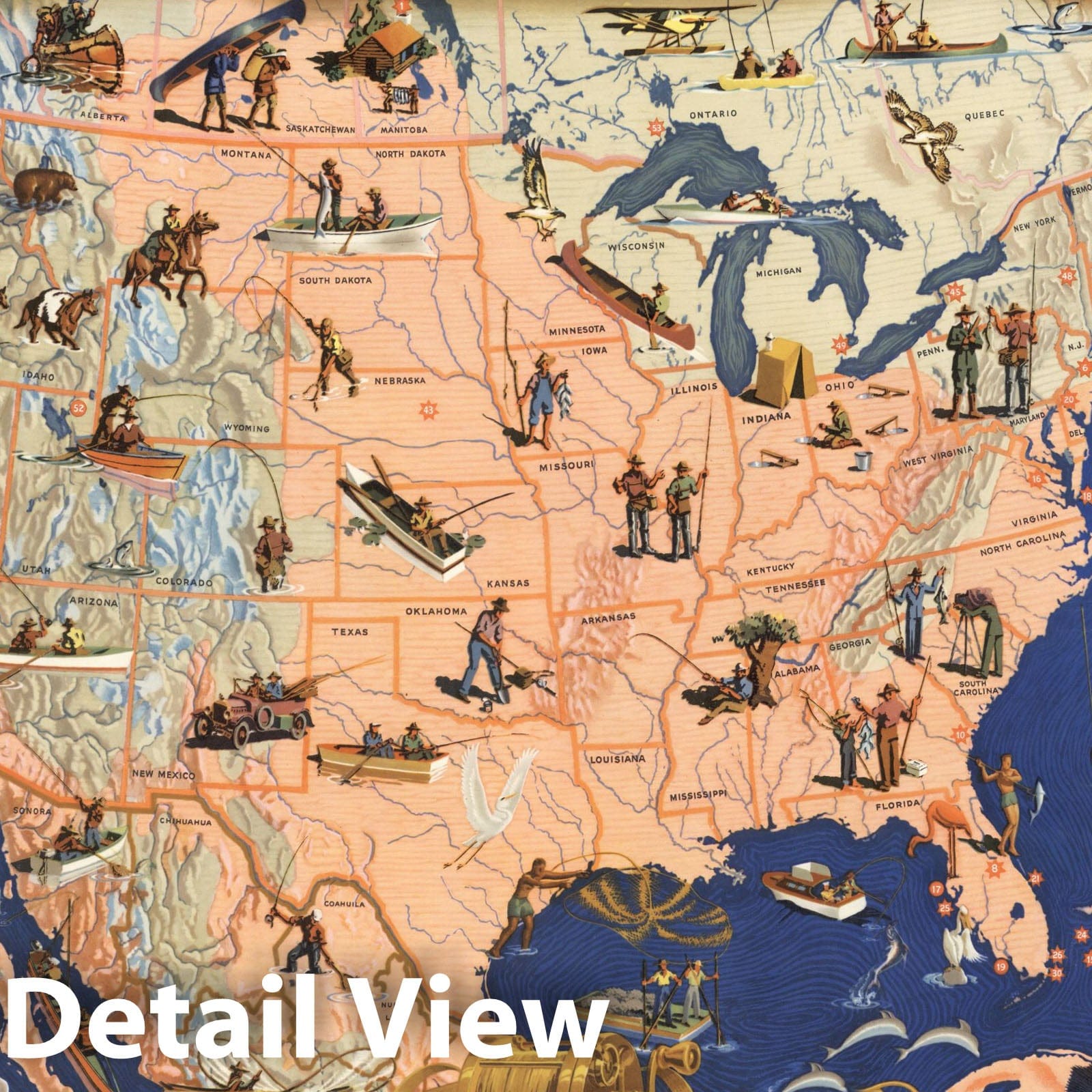 Historic Map : Game Fish Cyclopedia. 1947 - Vintage Wall Art – Historic ...