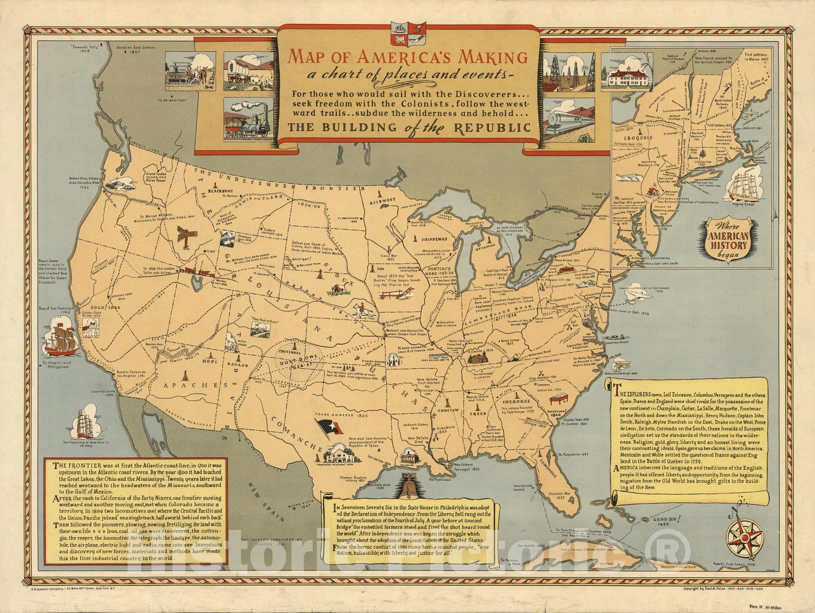United States Pictorial Map 1939 | Historical Map Print – Historic Pictoric