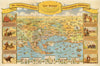 Historic Wall Map : California Pacific International Exposition - San - Historic Pictoric
