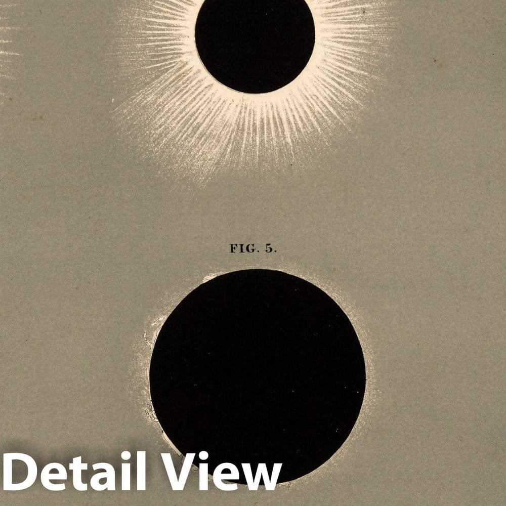 Historic Map : Celestial Atlas Map, Plate 5. Eclipse of the Sun. 1869 – Historic Pictoric