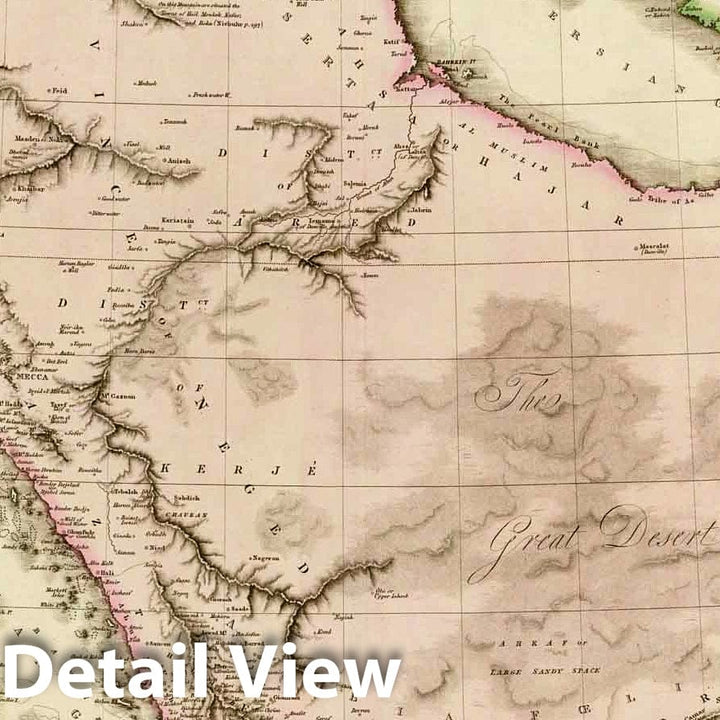 Historic Map : World Atlas Map, Arabia. 1813 - Vintage Wall Art ...