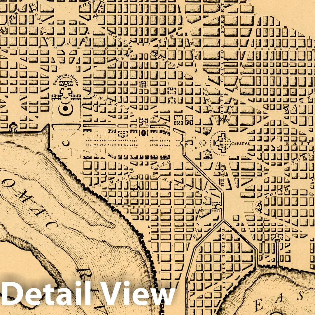 Historic Map : Historical Atlas Map, Plate 158. Washington (D.C.) (179 ...