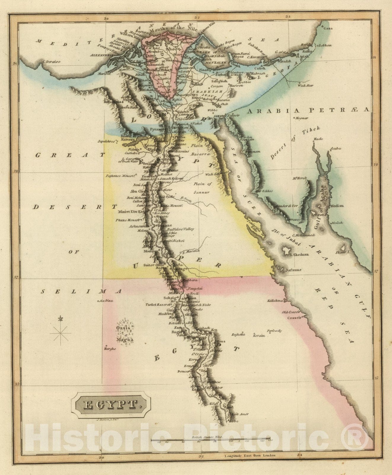 Historic Map : World Atlas Map, Egypt. 1822 - Vintage Wall Art ...