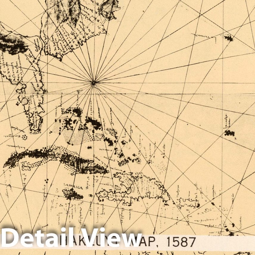 Historic Map : Plate 14. Facsimile Cartography 1492-1867. Harleian Map ...