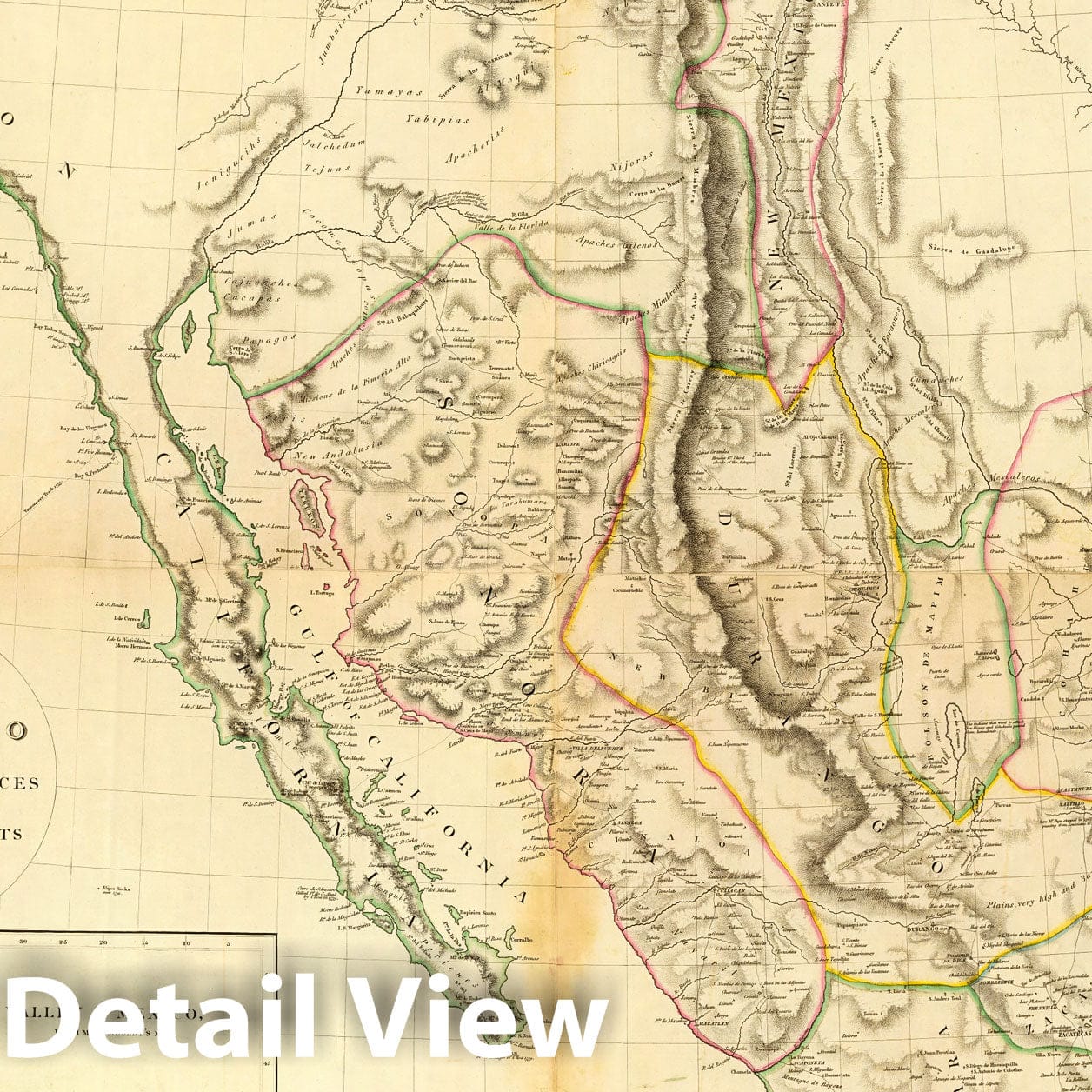 Historic Map : Regional Atlas Map, Composite: Mexico. 1810 - Vintage W ...
