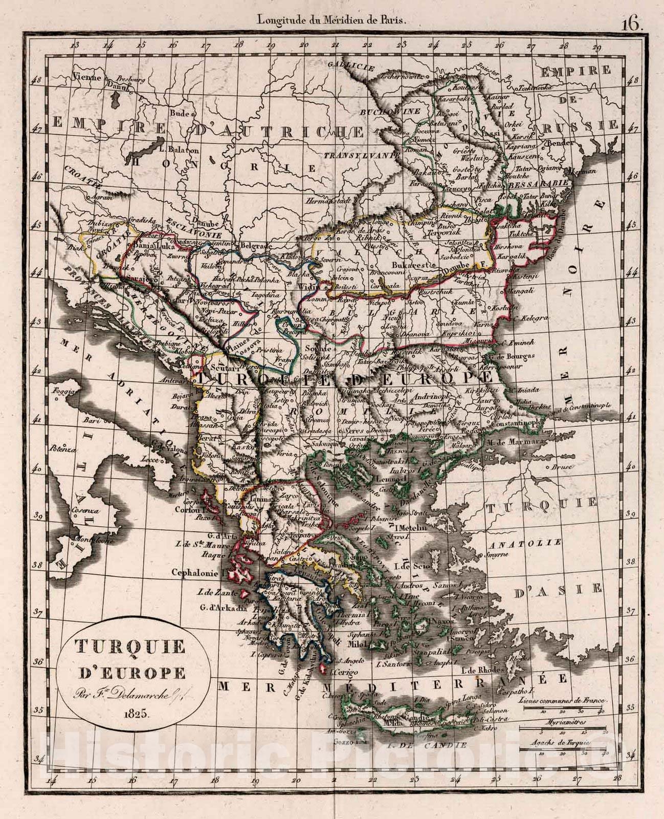 Historic Map : Albania,Turquie D'Europe 1825. 1825 , Vintage Wall Art ...