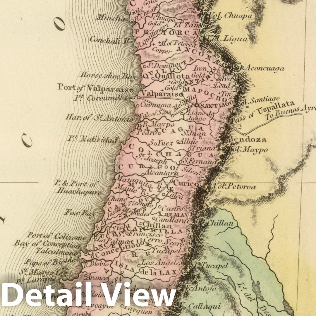 Historic Map : World Atlas Map, Chili. 1817 - Vintage Wall Art ...