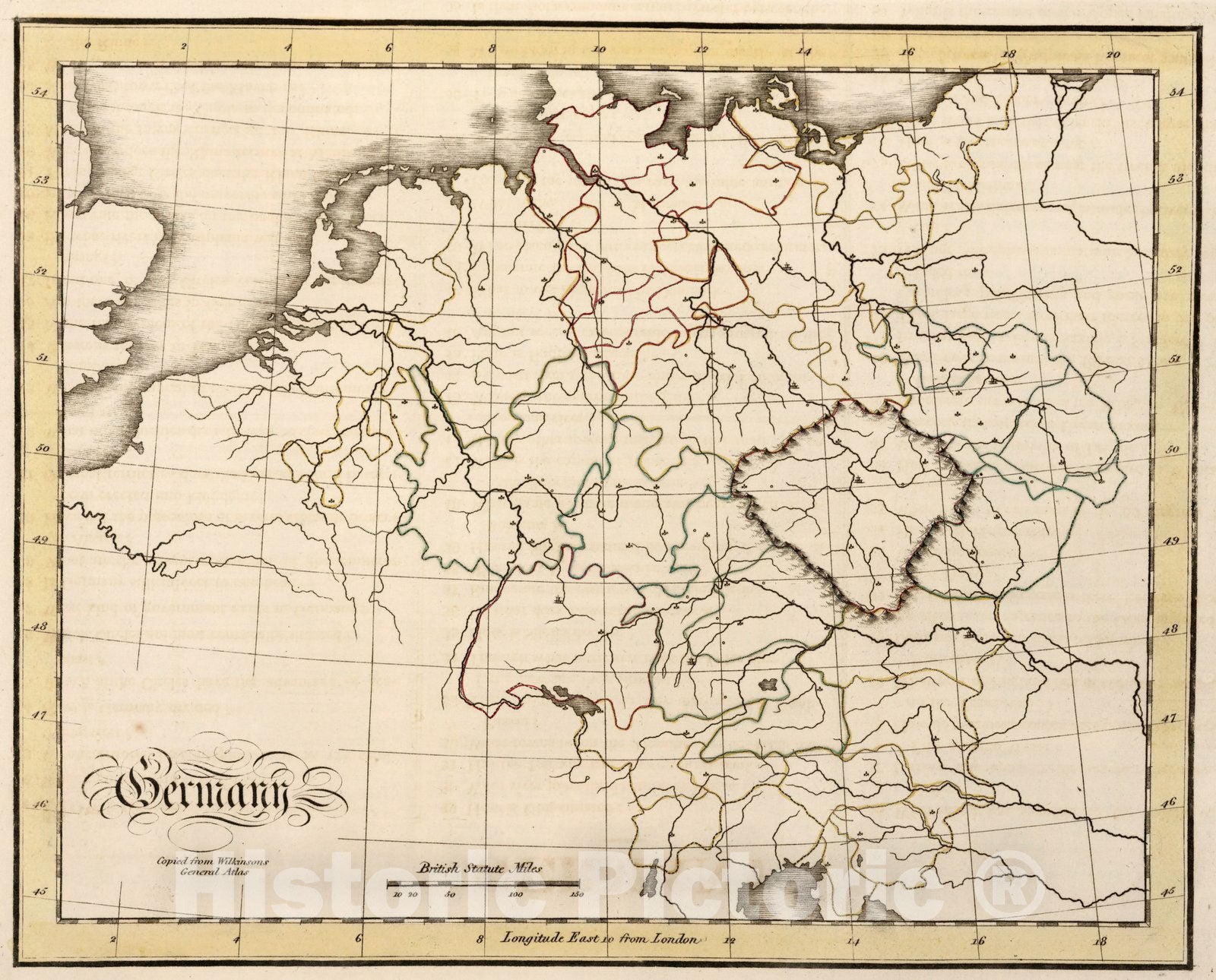 Historic Map : School Atlas Map, Germany 1815 - Vintage Wall Art ...