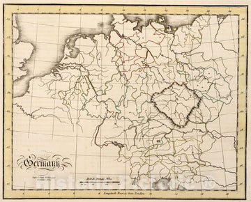 Historic Map : School Atlas Map, Germany 1815 - Vintage Wall Art ...