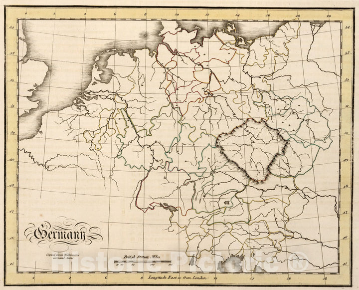 Historic Map : School Atlas Map, Germany 1815 - Vintage Wall Art ...