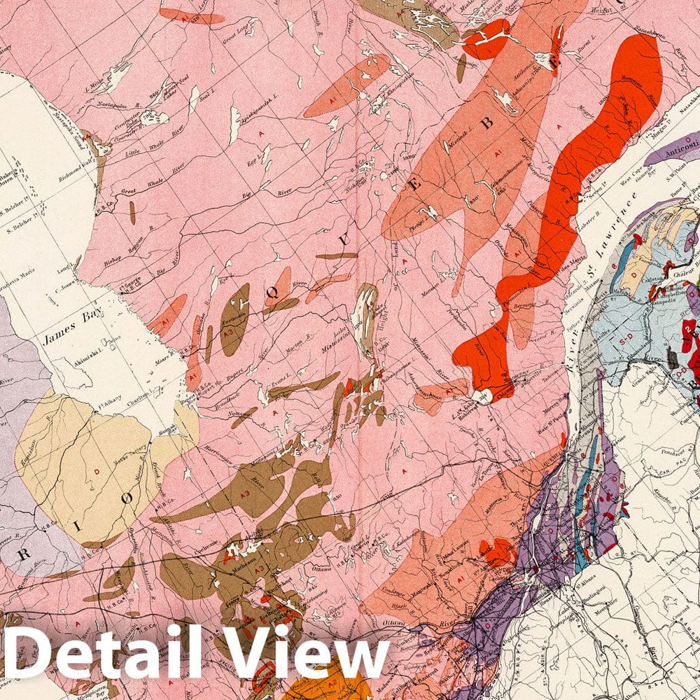 Historic Map : Eat sheet. Geological map of the Dominion of Canada, 19 ...