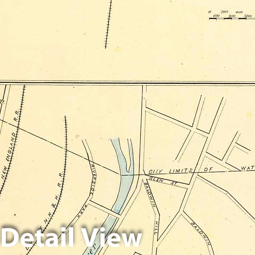 Historic Map : State Atlas Map, Waterville, S. of Waterbury. 1893 - Vi ...
