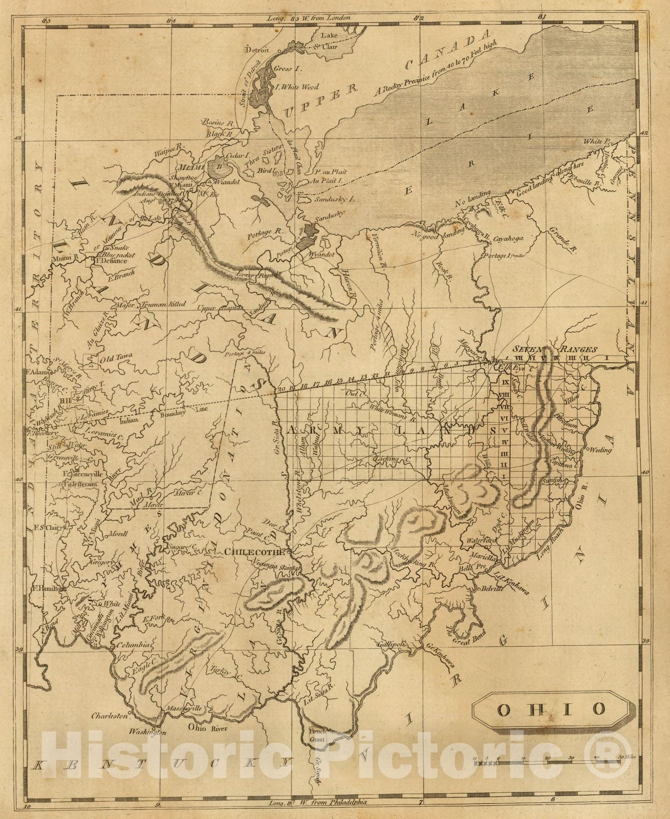 Historic Map : World Atlas Map, Ohio. 1812 - Vintage Wall Art ...