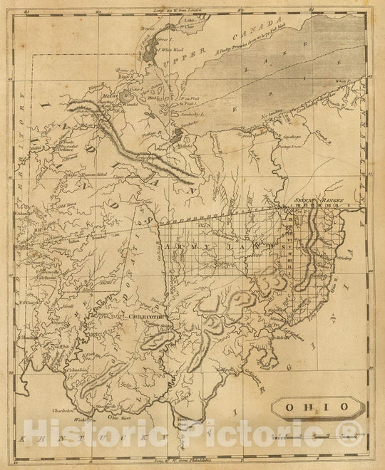 Historic Map : World Atlas Map, Ohio. 1812 - Vintage Wall Art ...
