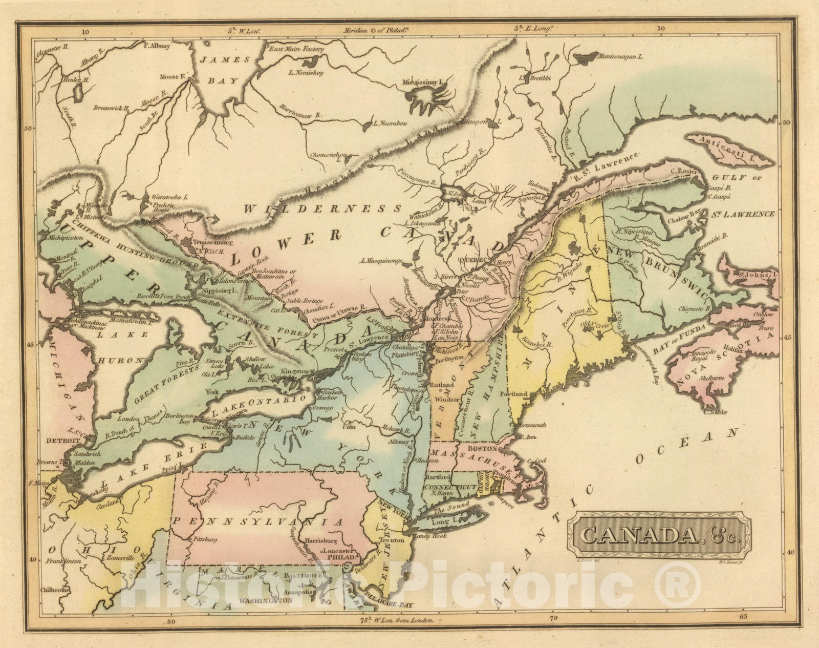 Historic Map : World Atlas Map, Canada &c. 1822 - Vintage Wall Art ...