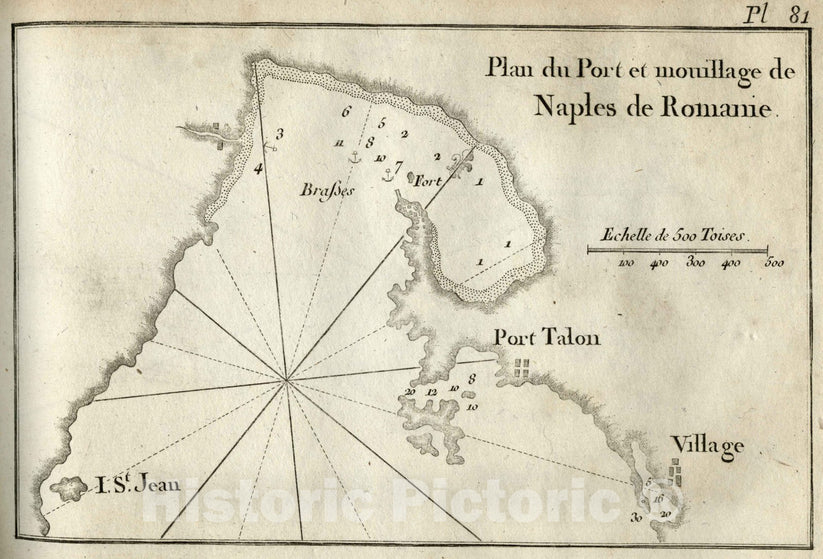 Port Talon Nautical Chart 1764 Historical Map Print – Historic Pictoric
