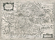 Historic Map : Germany,Nassovia comitatus 1636 , Vintage Wall Art ...