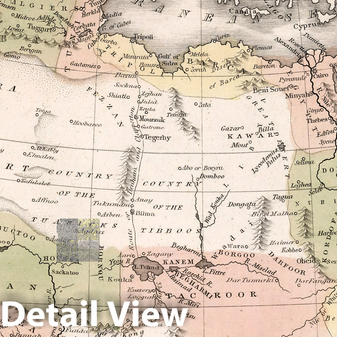 Historic Map : World Atlas Map, Northern Africa 1838 - Vintage Wall Ar ...