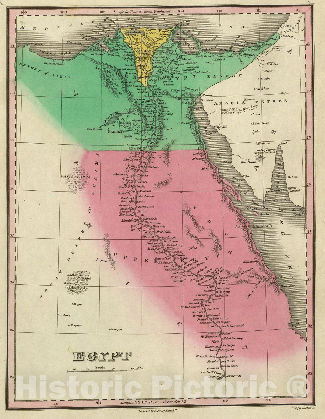 Historic Map : Classical Atlas Map, Egypt. 1831 - Vintage Wall Art ...