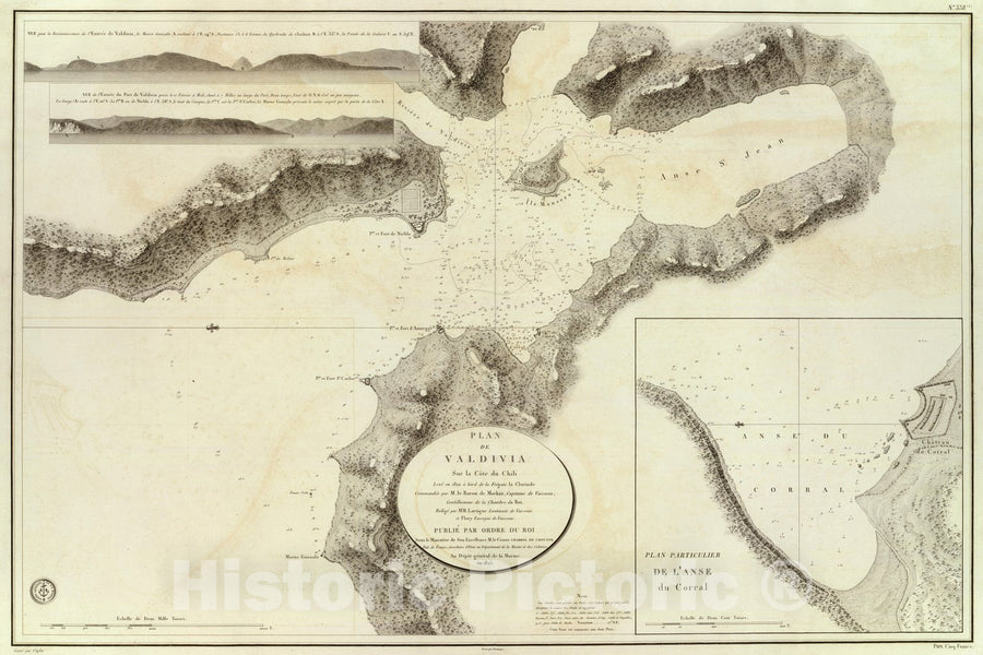 Historic Wall Map : Chile, Valdivia Region (Chile) Chart Map, Valdivia ...
