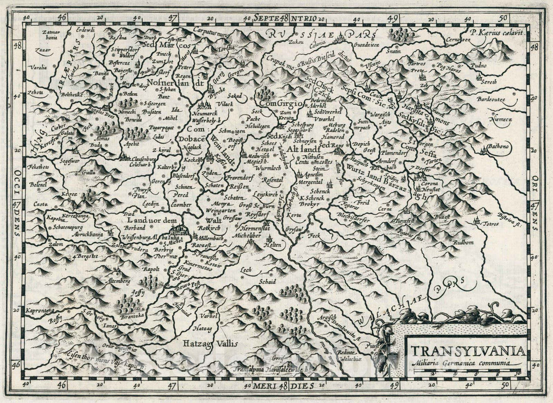 Historic Map : World Atlas Map, Transylvania 1636 - Vintage Wall Art ...