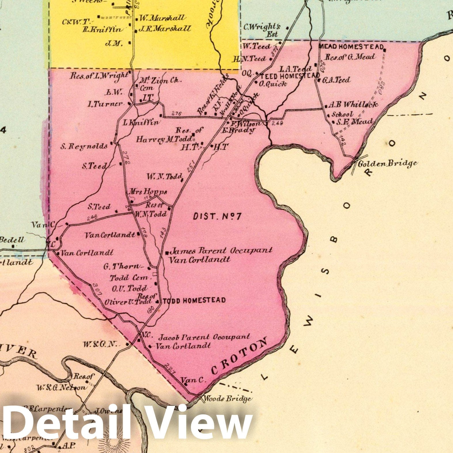Historic Map : County Atlas Map, Somers, Town. 1868 - Vintage Wall Art ...