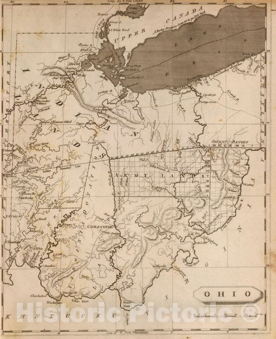 Historic Map : World Atlas Map, Ohio. 1804 - Vintage Wall Art ...