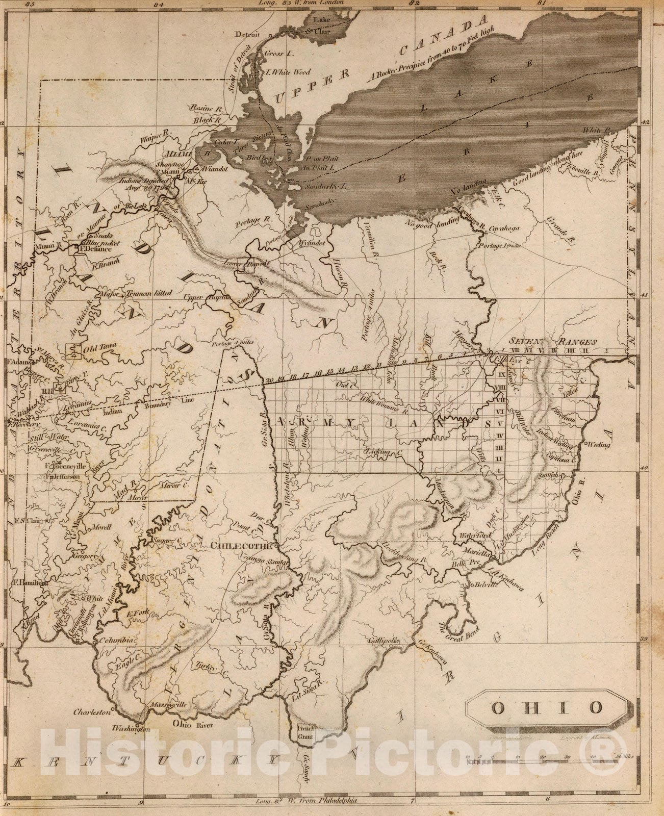 Historic Map : World Atlas Map, Ohio. 1804 - Vintage Wall Art ...