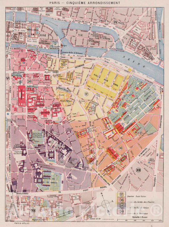 Historic Map : Paris , France, Paris (France), City Atlas Map, Paris ...