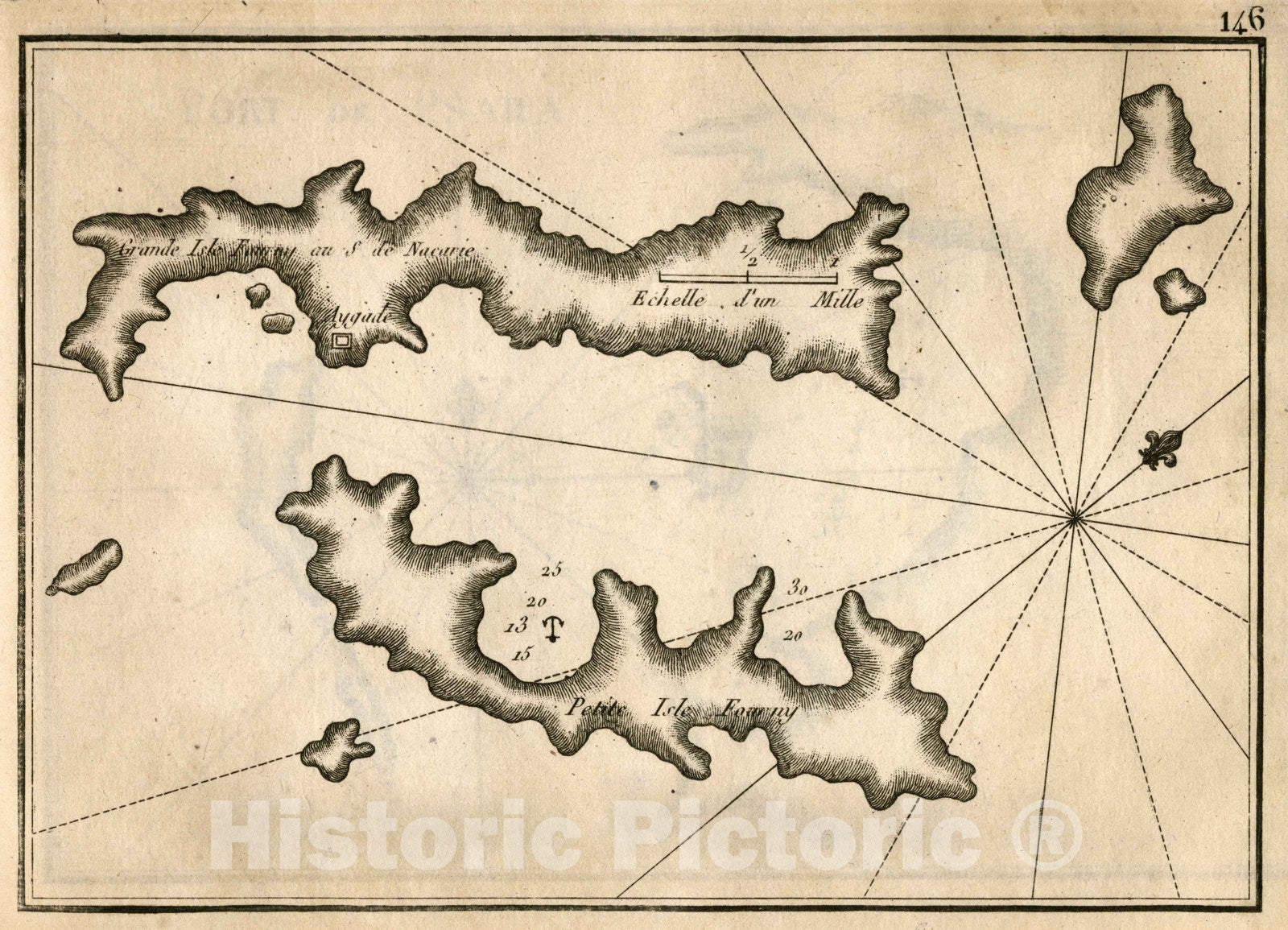 Historic Wall Map : Fourni Islands (Greece) Chart Map, Pl. 146. Fourni ...