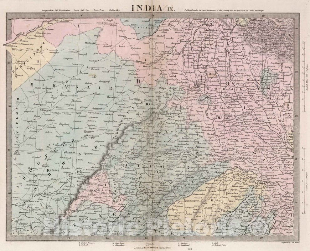 Historic Map : World Atlas Map, India IX 1856 - Vintage Wall Art ...
