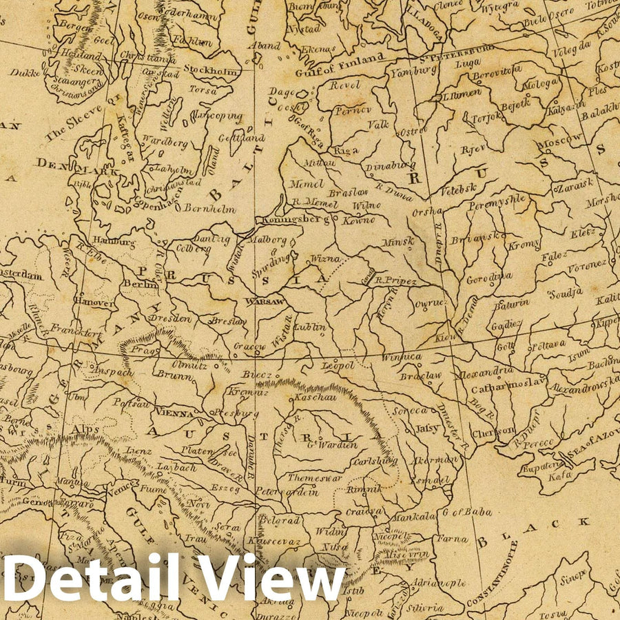 Historic Map : World Atlas Map, Europe. 1812 v2 – Historic Pictoric