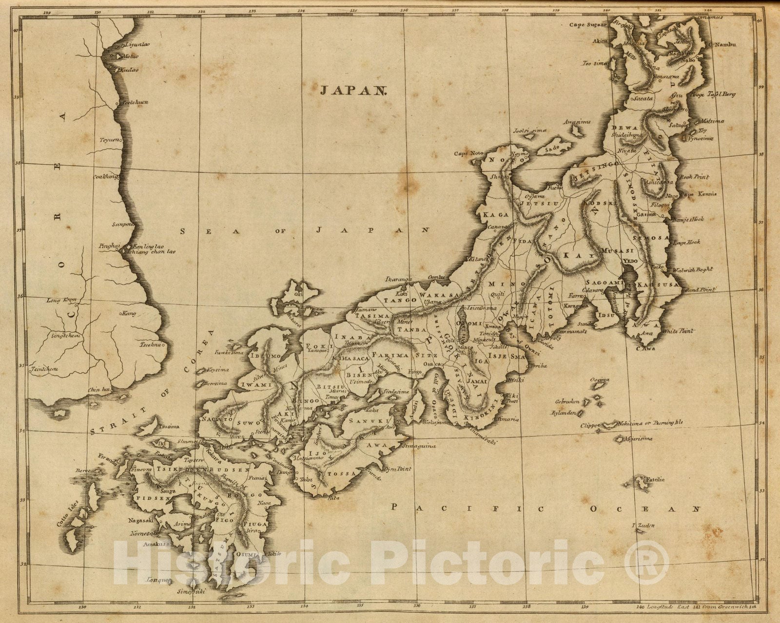 Historic Map : World Atlas Map, Japan 1812 - Vintage Wall Art ...