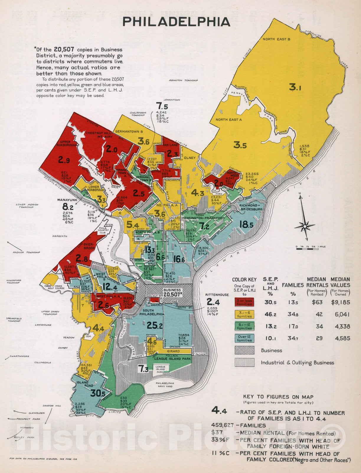 Historic Map : Philadelphia. 1932 - Vintage Wall Art – Historic Pictoric