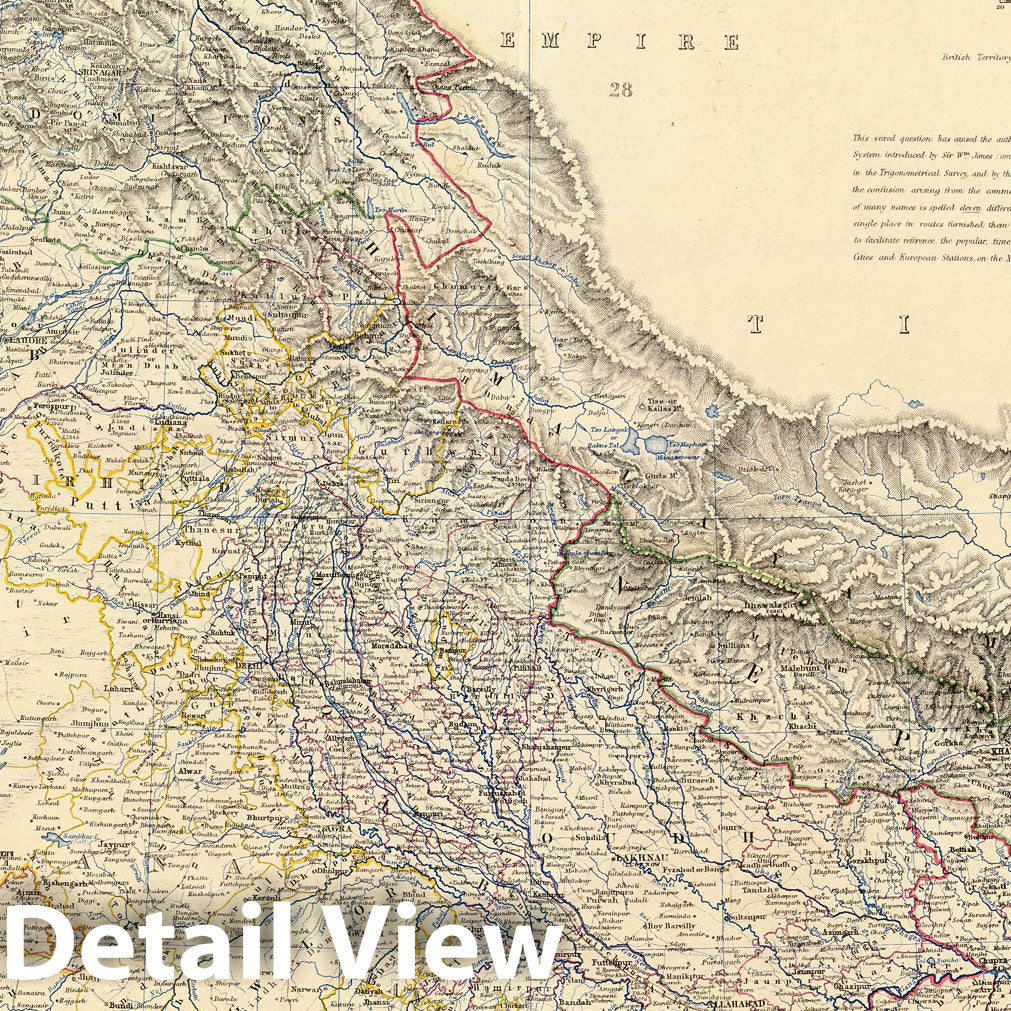 Historic Map : India; Pakistan, Tibet (China),India N. 1861 , Vintage ...